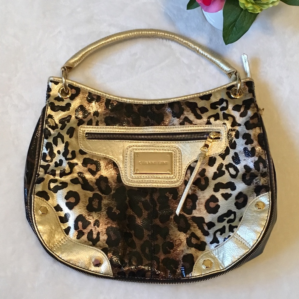 Gianni Bini Maya Animal Print Expandable Hobo Bag - Gem